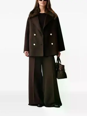KAOS Faux-fur Collar Double-breasted Coat