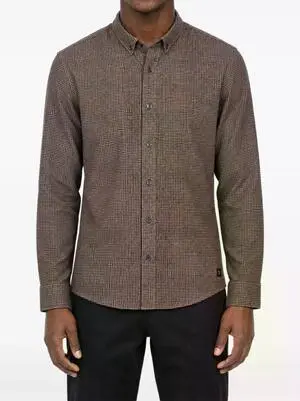 NOWADAYS Houndstooth-pattern Button-down Shirt - Neutrals