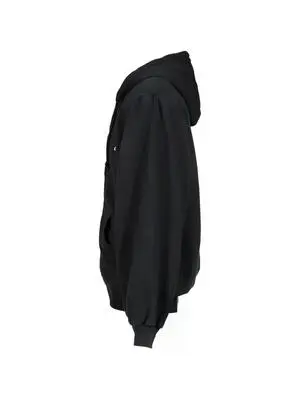 GREG ROSS V2 Shoulder-pad Zip-up Hoodie - Black