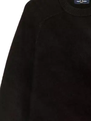 Fred Perry Saddie-sleeve Crew-neck Sweater - Brown