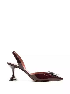 Amina Muaddi Begum Crystal-embellished Pumps - Red