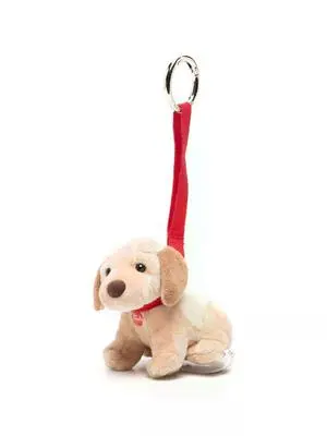 MC2 SAINT BARTH Dog-motif Plush Keyring - Neutrals