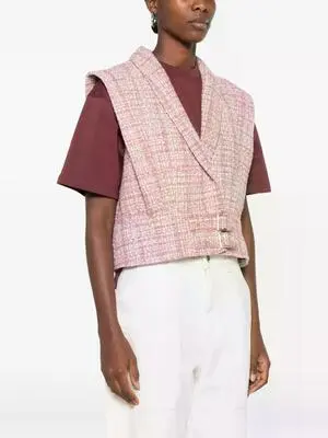 HOMAGE Bouclé-knit Buckled Jacket