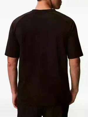 Calvin Klein Logo-print Raglan-sleeve T-shirt - Black