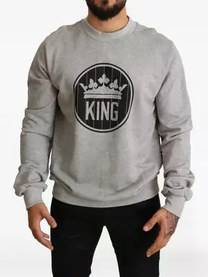 Dolce & Gabbana Crown-print Sweatshirt - Grey