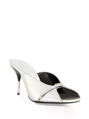 Versace Buckle-detail Metallic Sandals