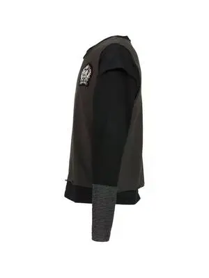 PROTOCOL INDEX Layered Logo-patch Long-sleeved T-shirt