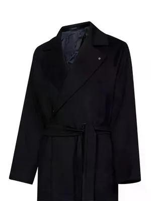 Tagliatore Double-breasted Belted Coat