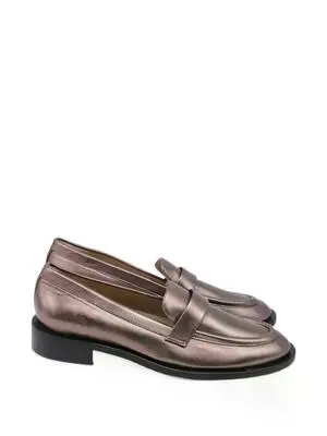 STUART WEITZMAN Palmer Leather Loafers - Brown