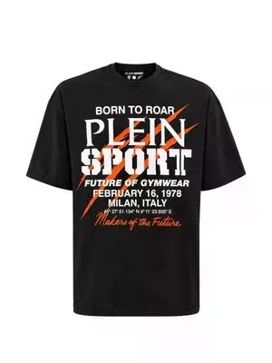 PLEIN SPORT Future Of Gymwear Logo-print T-shirt - Black