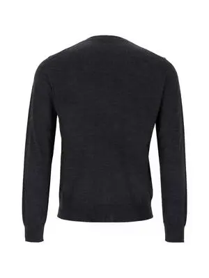 Alpha Studio V-neck Merino-wool Sweater - Grey
