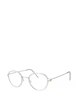 LINDBERG Jackie Round-frame Glasses - Silver