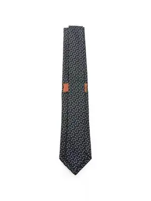 Missoni Geometric-pattern Silk Tie - Black