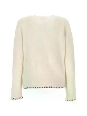 OLIVER LATTUGHI Blanket-stitch Raglan-sleeve Sweater