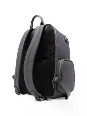 Emporio Armani Logo-plaque Saffiano-effect Backpack