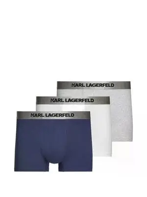 Karl Lagerfeld Metallic Logo Trunks - Blue