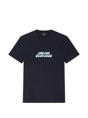 Armani Exchange Logo-print Cotton T-shirt - Blue