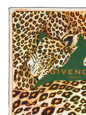 Givenchy Leopard-print Silk Scarf - Brown