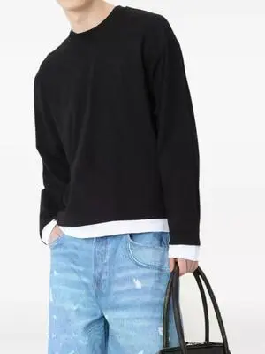 WON HUNDRED Steven Layered-effect T-shirt - Black