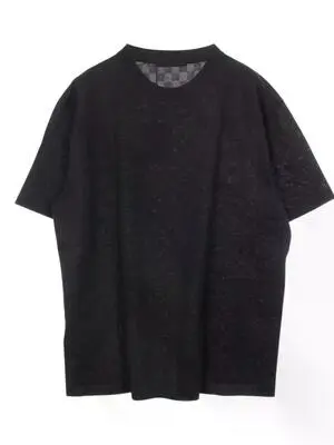 LOUIS VUITTON Damier-embroidered T-shirt