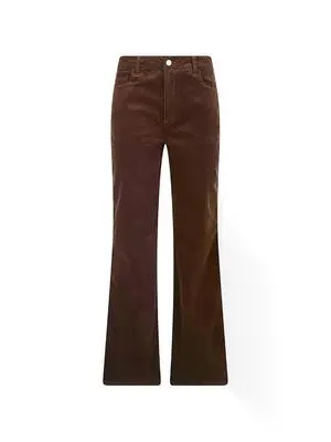 Paige Sofia Corduroy Flared Trousers - Brown