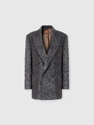 Missoni Jacket With Lapels In Lamé Viscose Blend