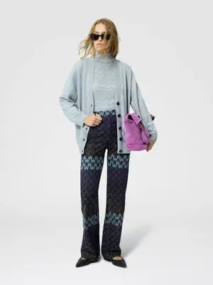 Missoni Oversized Viscose And Cotton Lamé Chevron Cardigan