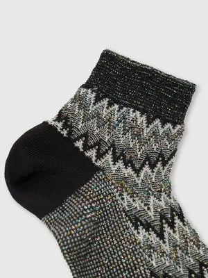Missoni Stretch Lamé Cotton-blend Ankle Socks