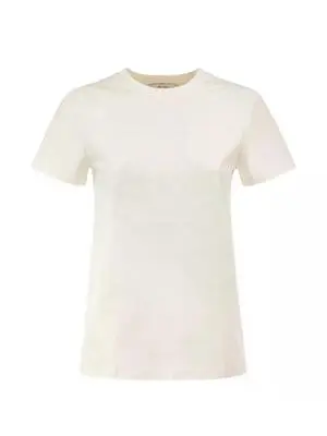 Max Mara Embossed-logo T-shirt - Neutrals