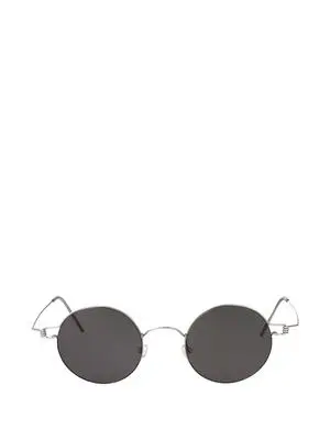 LINDBERG 8222 Round-frame Sunglasses - Silver