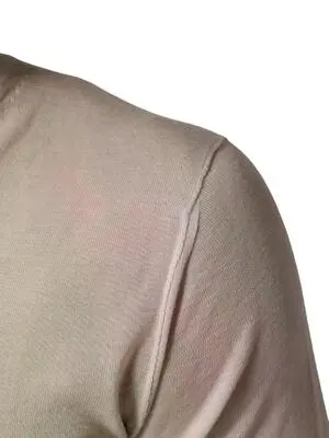 Dolce & Gabbana Beige Cashmere V-neck Pullover Sweater