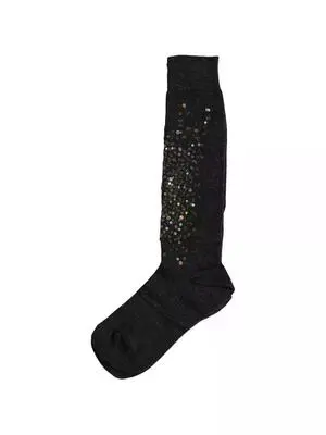 Dolce & Gabbana Sequin-embellished Wool Socks