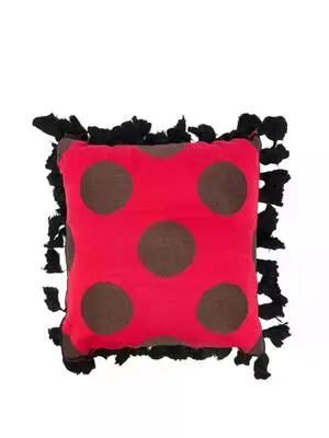 Colville Busy Dot Cushion - Red