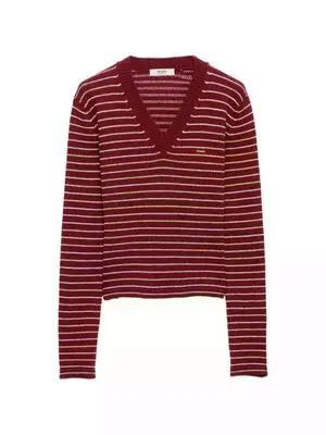 Prada Cashmere V-neck Sweater - Red