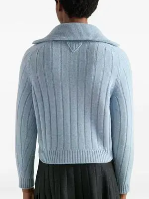 Prada Re-cashmere Polo Sweater