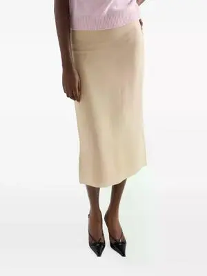 Prada Triple-chiffon Midi Skirt