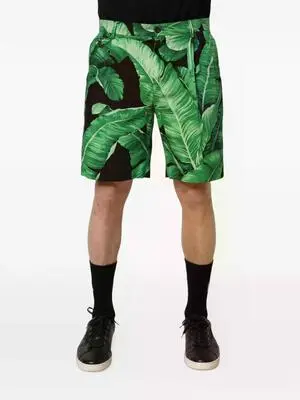 Dolce & Gabbana Banana Leaf-print Bermuda Shorts