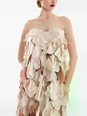 GEMY MAALOUF Strapless Petal-embellished Gown