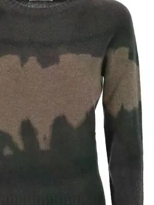 OLIVER LATTUGHI Gradient-effect Ribbed-trim Sweater