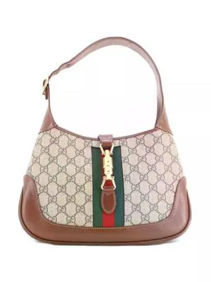 Gucci Jackie 1961 Gg Coated Canvas Small Hobo Bag - Brown