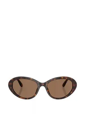 Dolce & Gabbana Tortoiseshell-effect Oval-frame Sunglasses