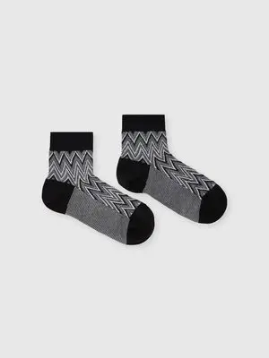 Missoni Lamé Cotton-blend Ankle Socks - Multicoloured
