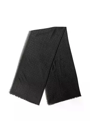 Dolce & Gabbana Polka-dot Frayed Scarf - Black