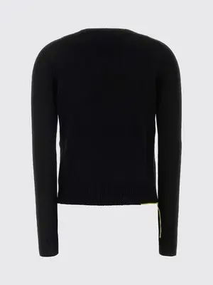 Fendi V-neck 100% Cashmere Sweater With Ribbed Trims
