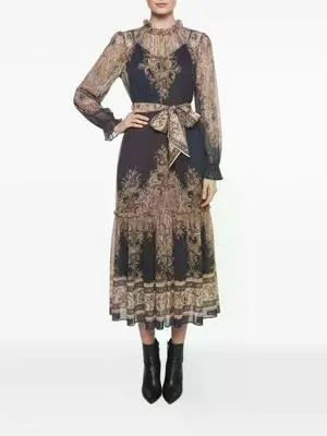 Zimmermann Natura Garden-print Midi Dress - Blue