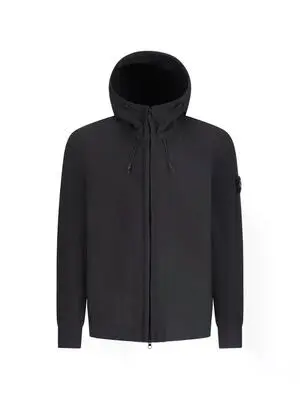 Stone Island Q100004 Soft Shell-r_e.dye® Technology Hooded Jacket - Black