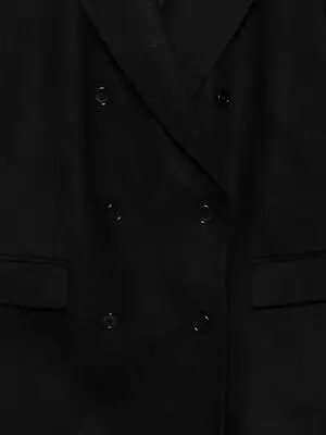 MANUEL RITZ Double-breasted Twill Blazer - Black