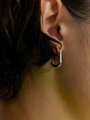 SOLO FOR DIAMONDS Lab-grown Diamond Hoop Earrings - Silver