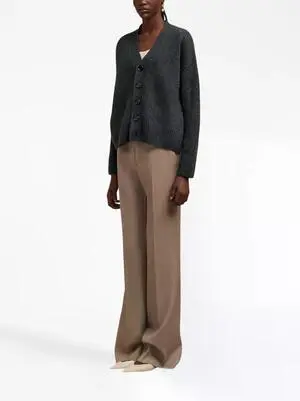 AMI Paris V-neck Elbow Patches Cardigan