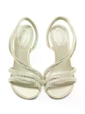 Rene Caovilla Lisa Crystal-embellished Slingback Sandals
